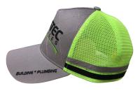 China Pre Curved Cotton Mesh Custom Trucker Hat With Embroidery for sale