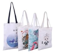 China Stylish Sublimation Printed Custom Made Modern Cotton Canvas Tote Bags for sale