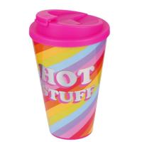 China 8oz Reusable Plastic Coffee Cups With Lid Wheat Straw Material Full Colour Wrap Printed for sale