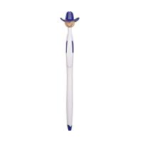 China Promotional Creative Cow Boy Shape Plastic Ball Pen UV Printing Black Blue Ink for sale