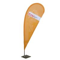 China Exhibition Tear Drop Shape Flying Banners Custom Printed Different Size Available for sale