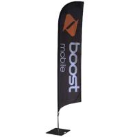 China Feather Shape Beach Flag Flying Banners Custom Printed For Beach Activities Events for sale
