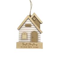 China Custom Shape Full Colour UV Printed Wooden Ormanet For Christmas Holidays for sale