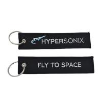 China Polyester Custom Stylish Embroidery Key Holder With Remove Before Flight for sale