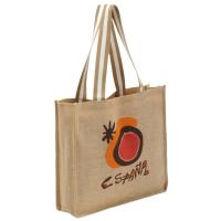 China Promotion Reusable Embroidery Natural Jute Bags For Shopping for sale