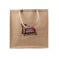 China Promotion Reusable Embroidery Natural Jute Bags For Shopping for sale
