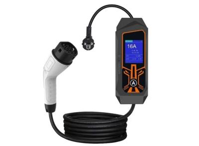 China IP55 Portable EV Charger with 3.5kW-11kW Power Range and Interchangeable Type 1/Type 2 Plugs for sale