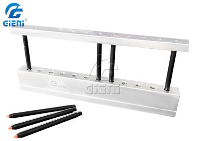 China 12 Cavity Aluminum Jumbo Pencil Mold for Cosmetic Filling Machines Eyeliner Lipliner for sale