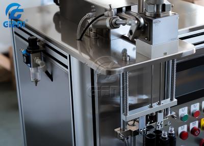 China Semi Automatic 28pcs/min 4kw Lip Gloss Filling Machine with 20L Double Tank for sale