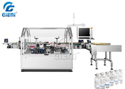 China PLC Control Small Vaccine Bottle Labeling Machine 600pcs/min 4.2m Length for sale