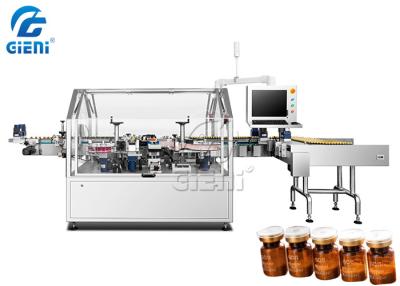 China Dual Heads Rotary Labeling Machine for 20ml Serum Bottles PLC Controlled 600pcs/min for sale