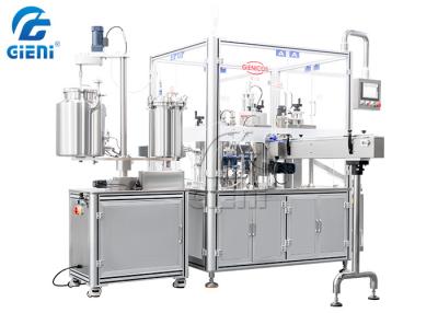 China PLC 7KW Cosmetic Filling Machine Rotary Mascara Lip Gloss Filling Capping 20L Tanks for sale