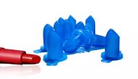 China 10 Cavities Half Silicone Lipstick Metal Mold Aluminum Alloy 10 Pcs for sale