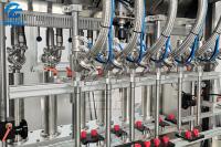 China Servo Driven Bottle Filling Machine 4KW 120 Bottles Per Min 1200kg with Diving Nozzles for sale