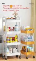 China Modular Small Household Appliances Titanium Steel Plastic Storage trolley Cart With Pulley for sale