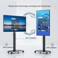 China Movable Mobile Live Streaming Screen 43 Inch Interactive Touch Screen Monitor for sale