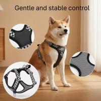 China Polyester Mesh Checkerboard Pet Harness Leash Dog Halters For Small Dogs Cats for sale