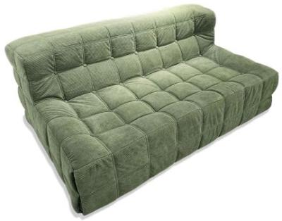 China custom Teal Waffle Corduroy Modular Sofa Compressed Fabric Deep Seating Couch for sale