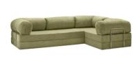 China Comfortable Compressed Corduroy Sofa Bed Velvet Sleeper Sectional for sale