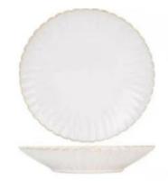 China Kiln transformed chrysanthemum patterned ceramic round soup plate Ceramic tableware for family hotels, made of high-quality ceramics, fashionable household items for sale