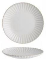 China Kiln Transformed White Ceramic Tray Round Porcelain Dessert Plates for sale