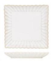 China Chrysanthemum Modern Ceramic Tableware Pottery Square Plate Kiln Transformed for sale