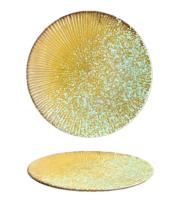 China Striped Flat Ceramic Dessert Plates 4 Inch 6 Inch 12 Inch For Dinner for sale