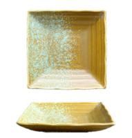 China ODM Square Pottery Plates Handmade Ceramic Serving Platters Tableware For Soup for sale