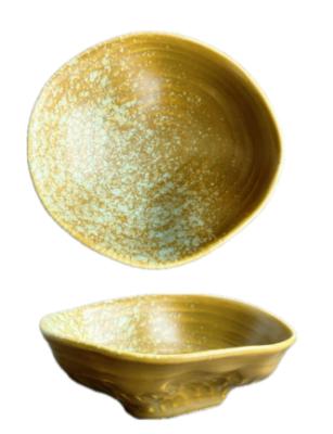 China Irregular Clay Pottery Dishes Ceramic Serving Bowls Stoneware Tableware for sale