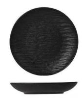 China Handmade Black 9 Inch Ceramic Plates Soup Dish Serving Tableware ODM for sale