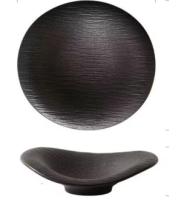 China Black Modern Ceramic Tableware Dishes Cloud Shaped Plate Custom for sale