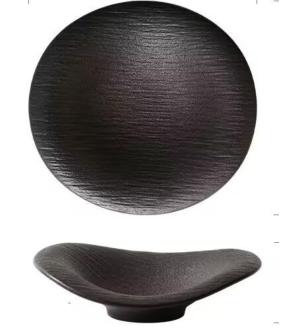 China Black Modern Ceramic Tableware Dishes Cloud Shaped Plate Custom for sale
