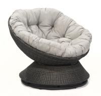 China ODM Hotel Outdoor Furniture Papasan Gray Swivel Wicker Outdoor for sale