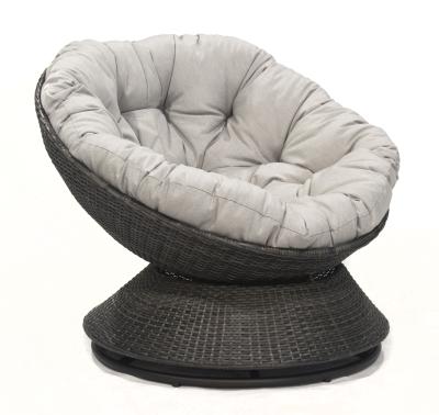 China ODM Hotel Outdoor Furniture Papasan Gray Swivel Wicker Outdoor for sale