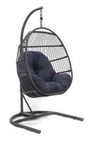 China Rattan Garden Hotel Outdoor Furniture Hanging Basket Swing Chair Egg Shaped for sale