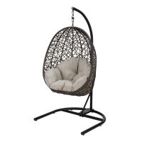China Leisure Egg Wicker Outdoor Hanging Basket Chair Swing Hammock for sale