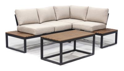 China Weather Resistance Hotel Outdoor Furniture L Shaped Couch Setting for sale