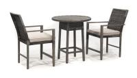China Metal Frame Hotel Outdoor Furniture Chair Table Set 3 Piece For Gardens Patios for sale