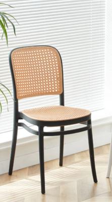 China All Weather Black Knitted Rattan Modern Chair Furniture For Bistro Kitchen for sale