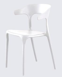 China White PP Plastic Modern Chair Furniture Weather Resistance For Living Room for sale