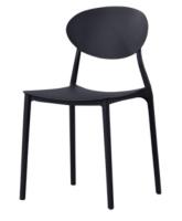 China Black Stackable Restaurant Chairs For Kitchen Dining Room Weatherproof for sale