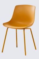 China Modern Plastic Polypropylene Dining Chairs Yellow For Dining Room Restaurant for sale