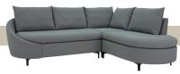 China gray fabric Curved Modern Sectional Sofa lounges for small spaces for sale