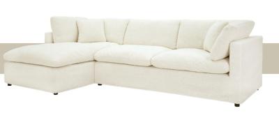 China White Modern Sectional Sofa Furniture Fabric Sponge Cloud Couch OEM for sale