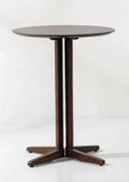 China Slim Circular Pedestal Side Table Furniture Counter Height For Pub Bar for sale