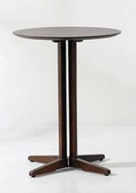 China Slim Circular Pedestal Side Table Furniture Counter Height For Pub Bar for sale