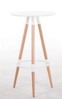 China Round Counter Bar Height Side Table Furniture With Beechwood Legs for sale