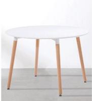 China White Round Wood Accent Side Table For Living Room ODM for sale