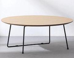 China Minimalist Bottom Round Accent Table Brown Weather Resistance for sale