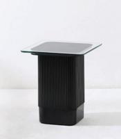 China OEM Square Contemporary Bedside Tables Small Lamp Table Black for sale